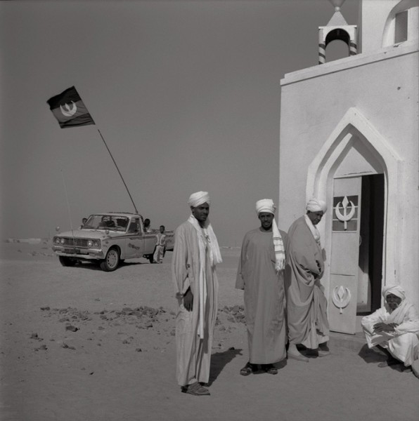 401-2. Abdel Hamid with Mounzir and Salman at the Mosauleum of their ...