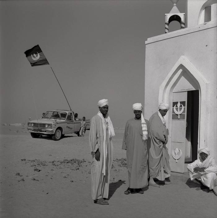 401-2. Abdel Hamid with Mounzir and Salman at the Mosauleum of their ...